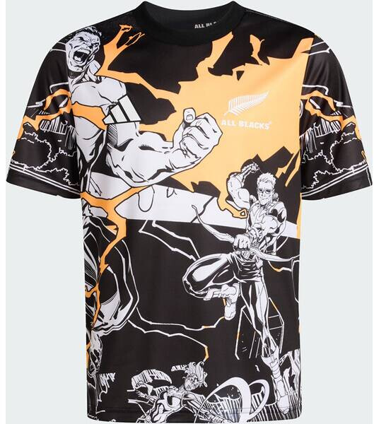 Adidas ALL BLACKS MARVEL CAPTAINS RUN JERSEY KIDS Black (KE8410) ab 54 ...