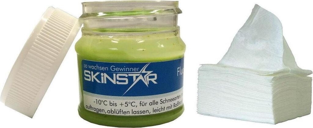 SkinStar Fluor Speed Paste Ski Wax 30g Fleece Polishing Cloth (FLUOR ...