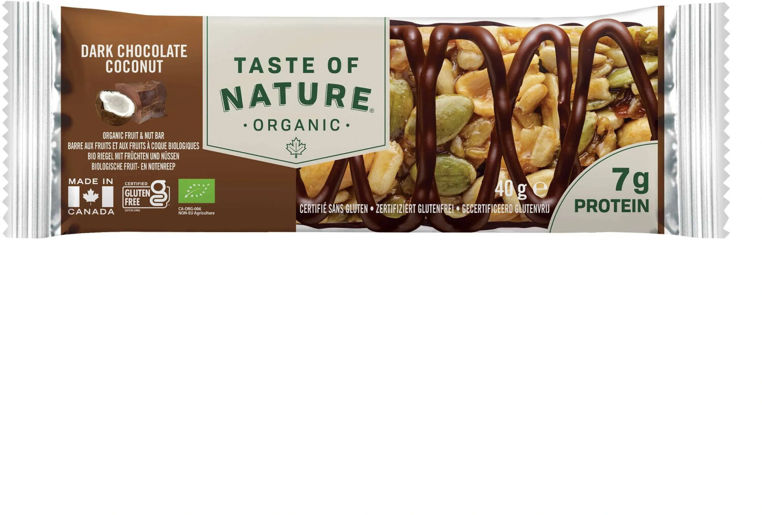 Taste of Nature Taste of Nature Organic Dark Chocolate Coconut 40g ab 1 ...