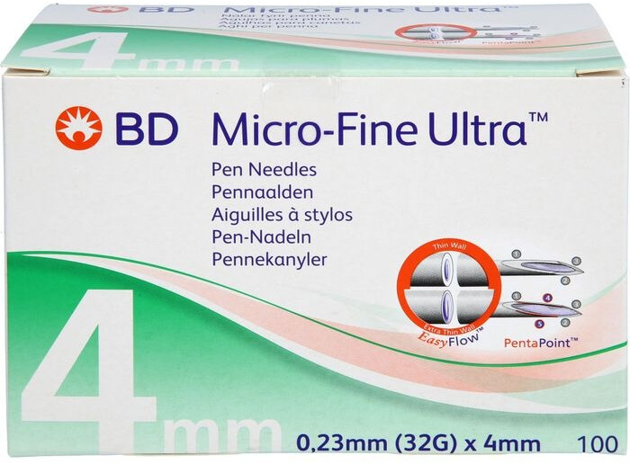 Crosp Medical Bd MICRO-FINE Ultra Pen-Nadeln 0,23x4 mm 32 G 100 St ab ...