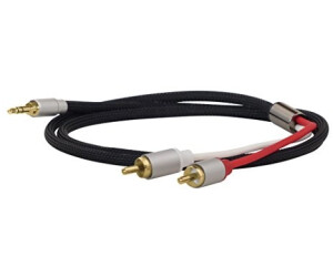 Dynavox Stereo Audiokabel 1,5m 3,5mm Klinkenstecker auf Cinch (Stecker ...