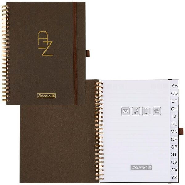 Brunnen Adressbuch Wire „Spirale“ | A5, 128 Seiten, chocolate ab 16,05 ...