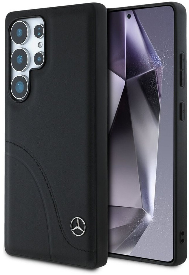 CG Mobile Hülle Galaxy S25 Ultra Mercedes Echtleder schwarz Streifen ...