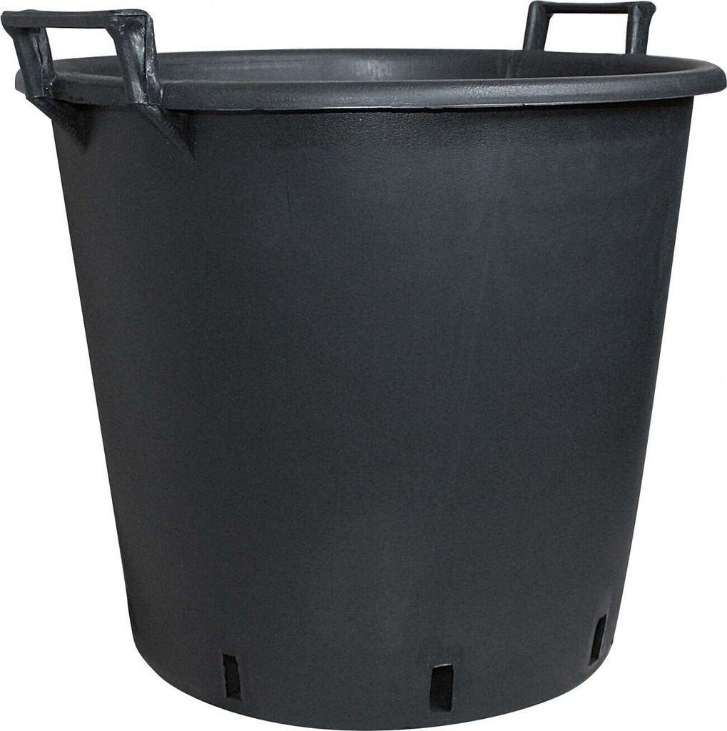 Geli Plastic planter with handle Ø 60 cm black au meilleur prix sur ...