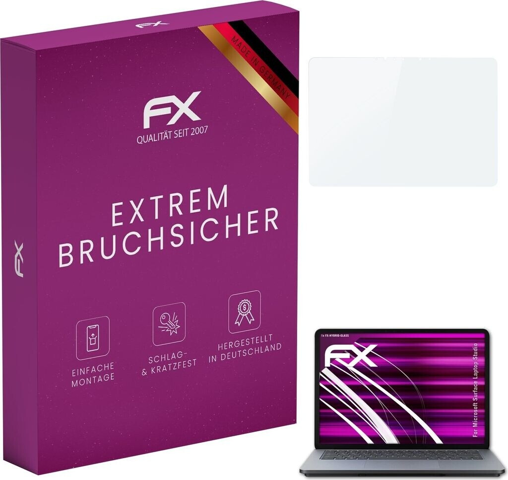atFoliX FX-Hybrid-Glass kompatibel mit Microsoft Surface Laptop Studio ...