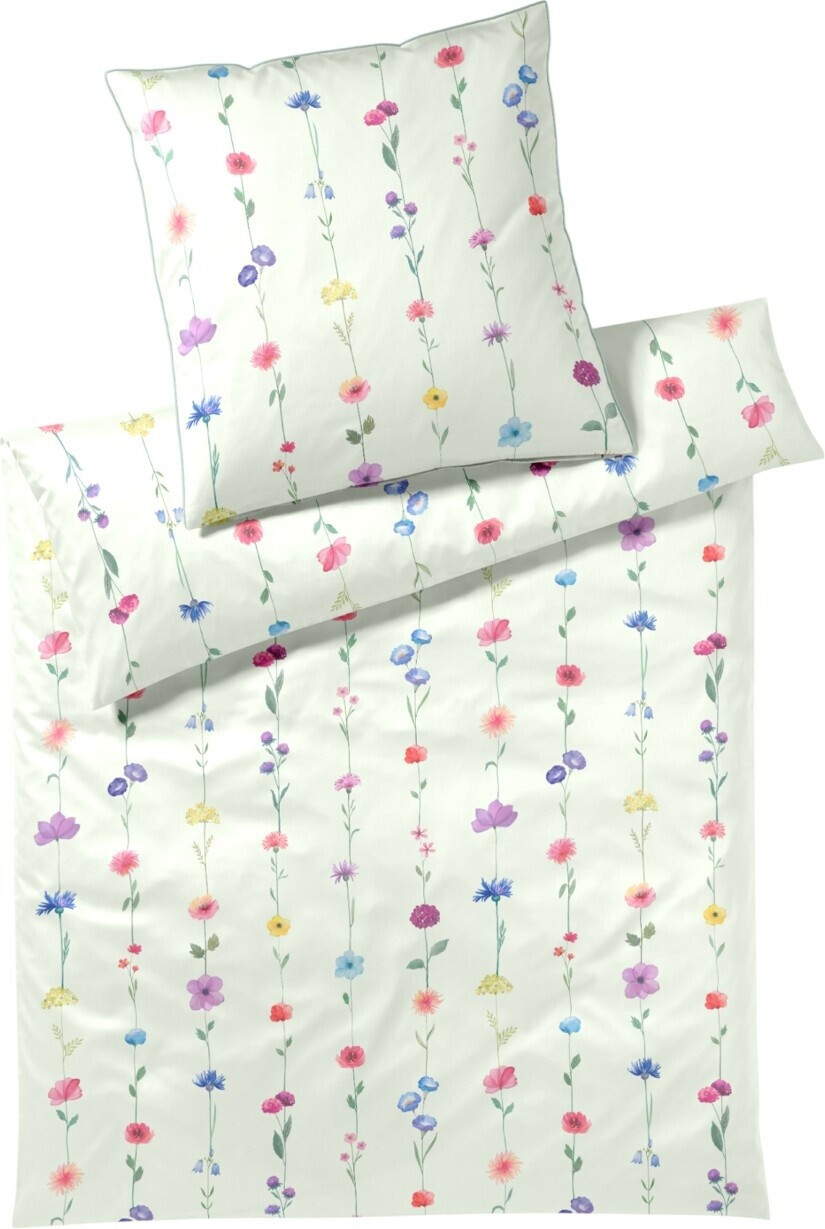 Elegante Bettwäsche-Set Flower Show 24526-4 Pistaziengrün 80/80 200/200 ...