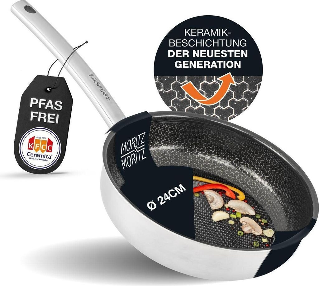Moritz & Moritz Edelstahlpfanne Wabenstruktur 24cm Gerade ab 34,99 ...