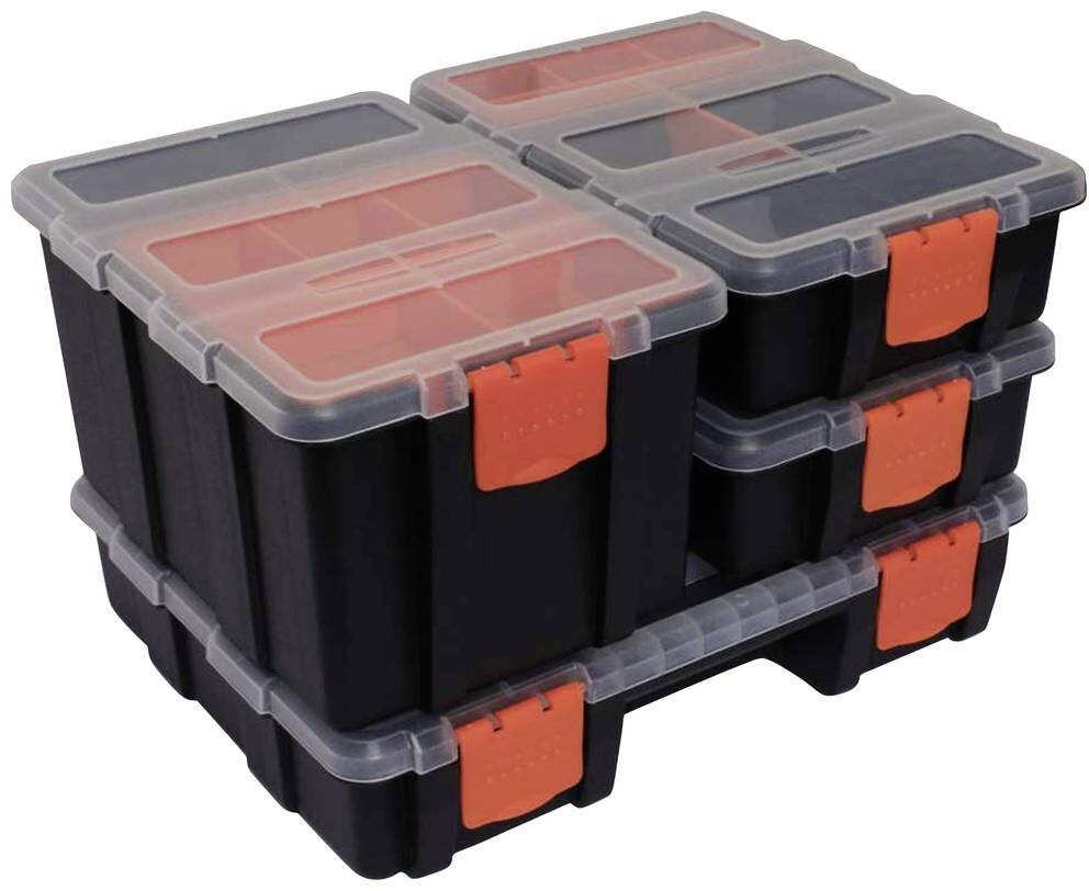 QUADRIOS Sortimentskasten Sortimentsbox Set 4 S mit Einlagefächern ...
