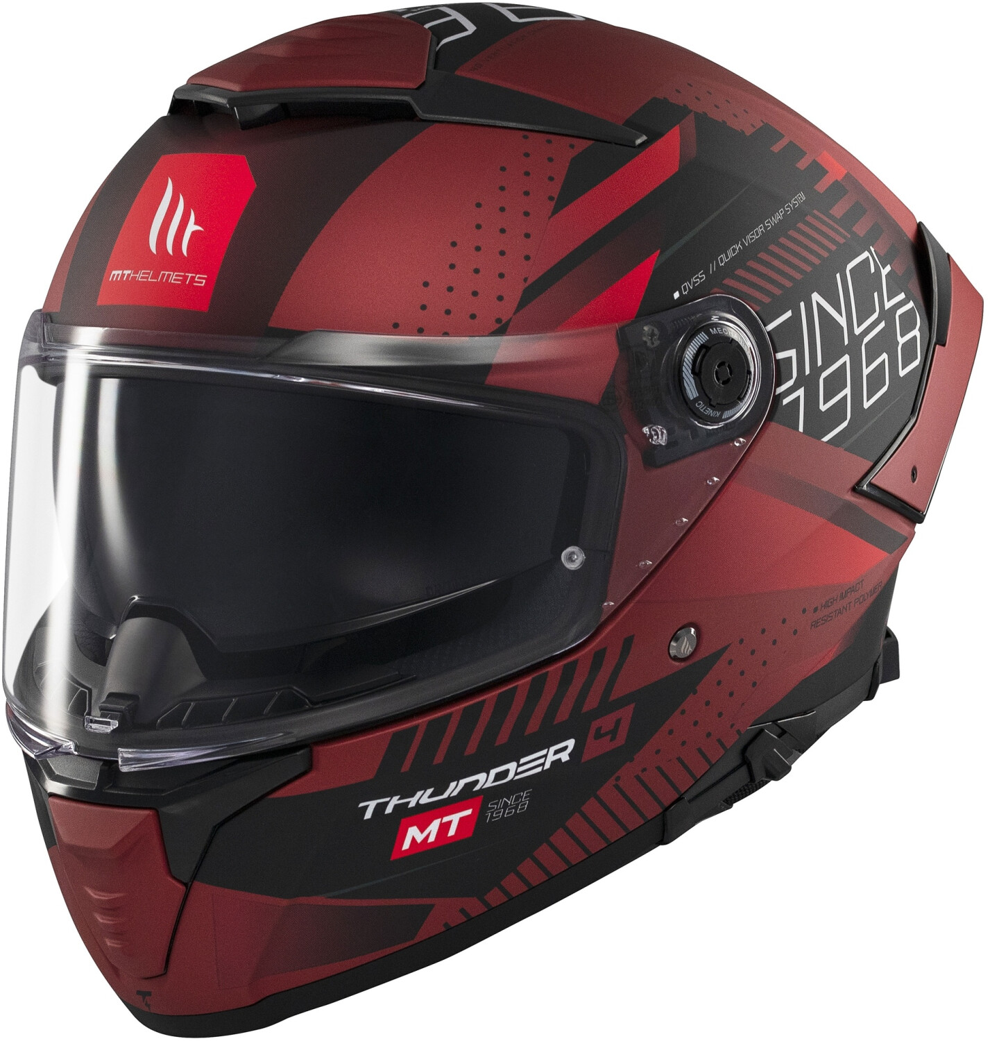 MT Helmets Thunder 4 SV Luminence Matt Red/Black au meilleur prix sur ...