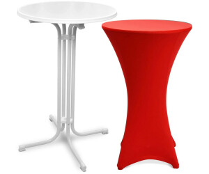 Beautissu Stehtisch Bistrotisch klappbar mit Husse, rund, Metall ...