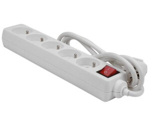 Perel Bloc multiprises 5 prises avec interrupteur, câble 1.5m (EB5S) au ...