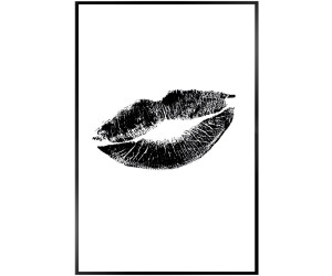 Reinders Wandbild "Hot Lips" schwarz-weiß, MDF-Rahmen, 20x30cm ...