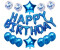 Cover-Discount Happy Birthday Luftballon Banner Set blau (25x) ab 23,90 ...