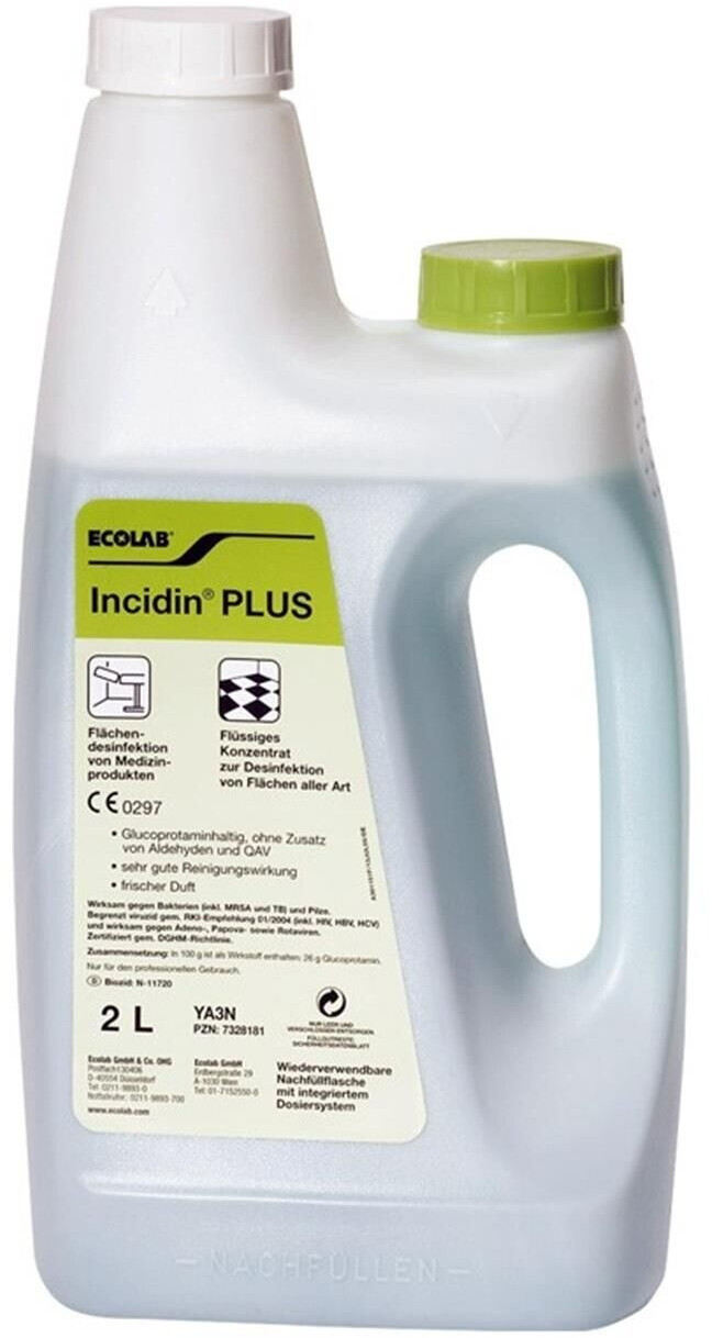 Ecolab Incidin Plus (2 L) ab 29,76 € | Preisvergleich bei idealo.de
